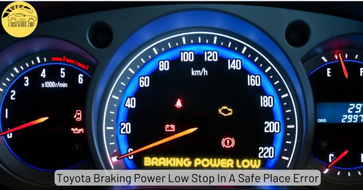 Toyota Braking Power Low Stop In A Safe Place Error: Causes & Fixes